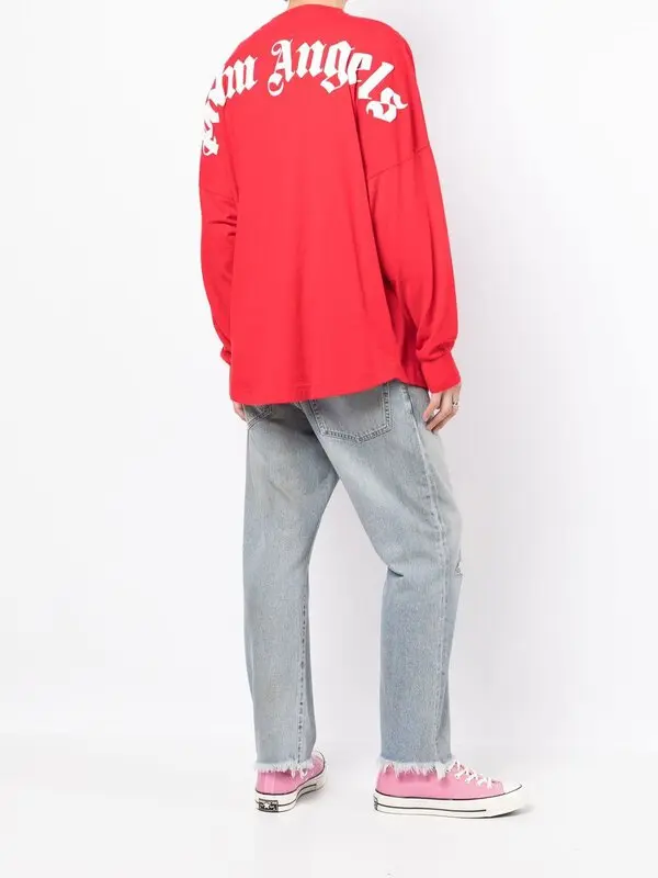 Palm Angels Logo-print Long-sleeve Top