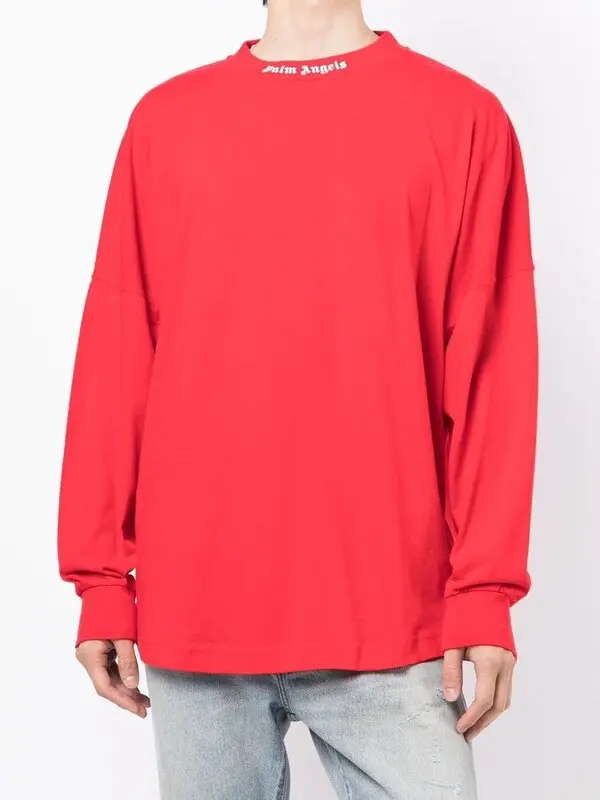 Palm Angels Logo-print Long-sleeve Top