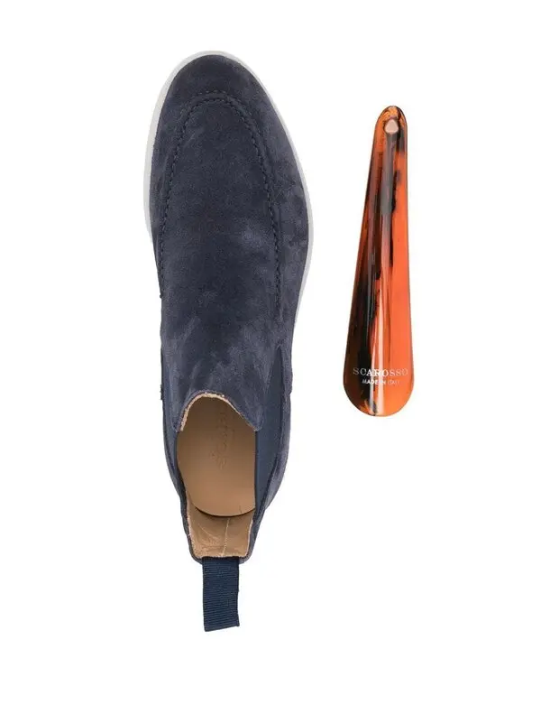 SCAROSSO Eugenia Suede Chelsea Boots