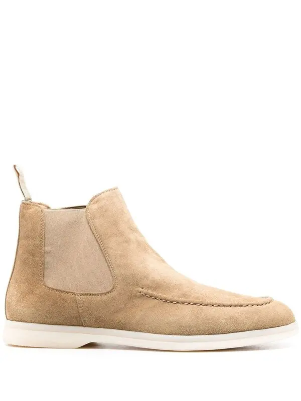 SCAROSSO Eugenia Chelsea Boots - Neutrals