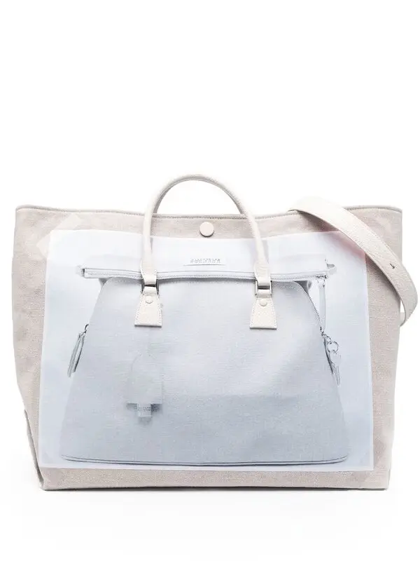 MAISON MARGIELA 5ac Trompe-l'oeil Tote - Grey