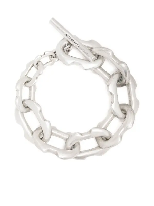 PARTS OF FOUR Deco Link Toggle Chain Bracelet - Silver