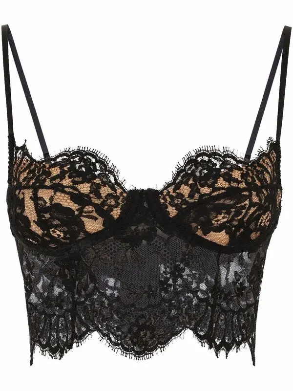 Dolce & Gabbana Lace Corset Top - Black