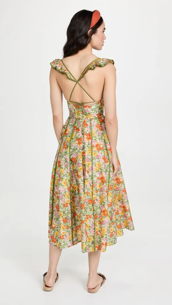 ALEMAIS Cabana Midi Apron Dress