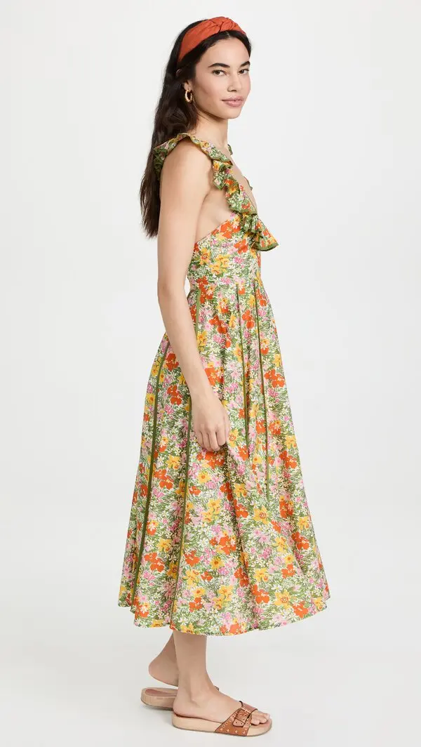 ALEMAIS Cabana Midi Apron Dress