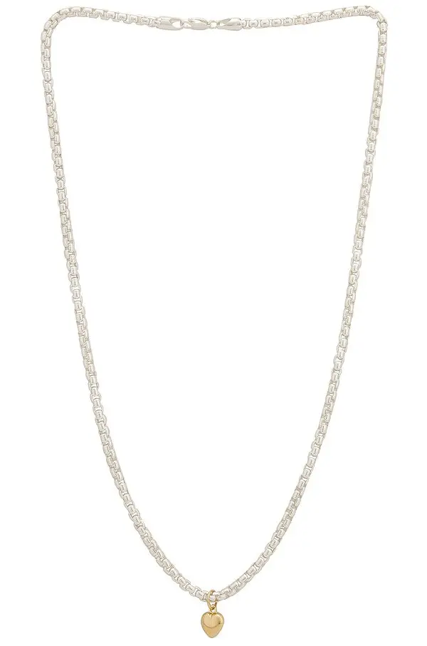 LOREN STEWART Gordita Heart Necklace - 14k Yellow Gold & Sterling Silver