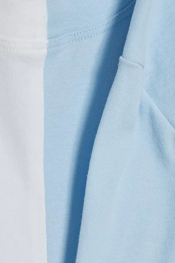 Rosetta Getty Asymmetrical Two-tone Cotton-jersey Top