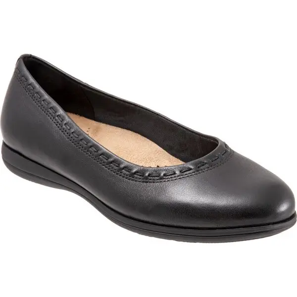 Trotters Dixie Leather Ballet Flat - Black