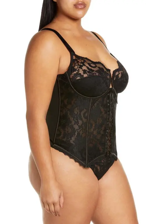 COQUETTE Lace Bustier Underwire Bra - Black