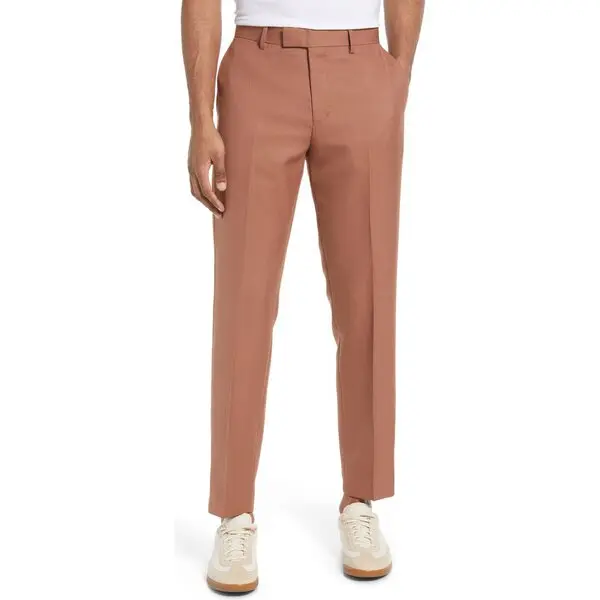 Tiger Of Sweden Topstitched Straight Leg Trousers - Mocha