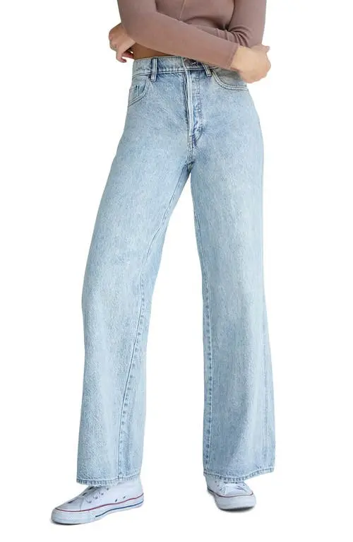 PACSUN High Waist Baggy Jeans - Medium Indigo
