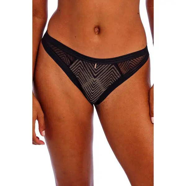 Freya Tailored Brazilian Lace Briefs - Black