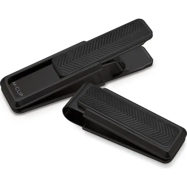 M-Clip® Stainless Steel Chevron Money Clip - Black