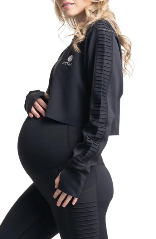 PREGGO LEGGINGS Kahina Active Crop Long Sleeve Maternity Top