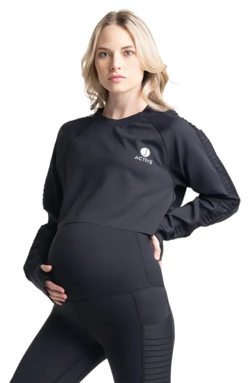 PREGGO LEGGINGS Kahina Active Crop Long Sleeve Maternity Top