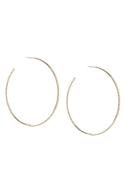 Lana Jewelry Curb Hoop Earrings - Yellow