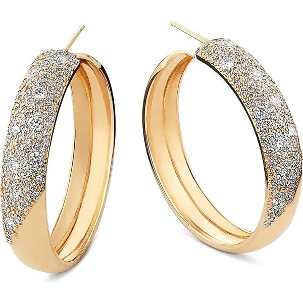 Lana Jewelry Small Curve Hoop Earrings - Yellow
