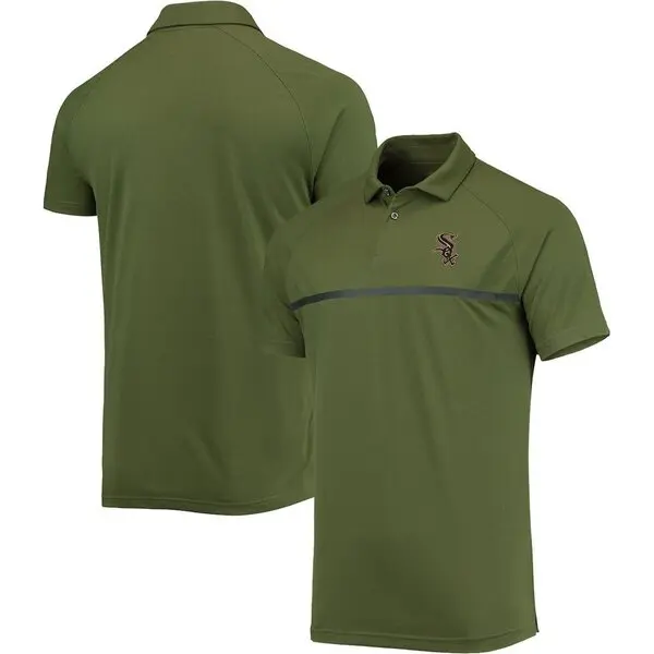 LEVELWEAR Chicago White Sox Delta Sector Raglan Polo - Olive
