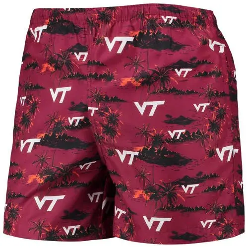 FOCO Virginia Tech Hokies Island Palm Swim Trunks