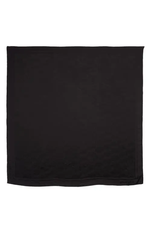 Balenciaga Jacquard Bb Logo Silk & Cotton Square Scarf - Black