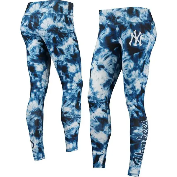 FOCO New York Yankees Tie-dye Leggings - Navy