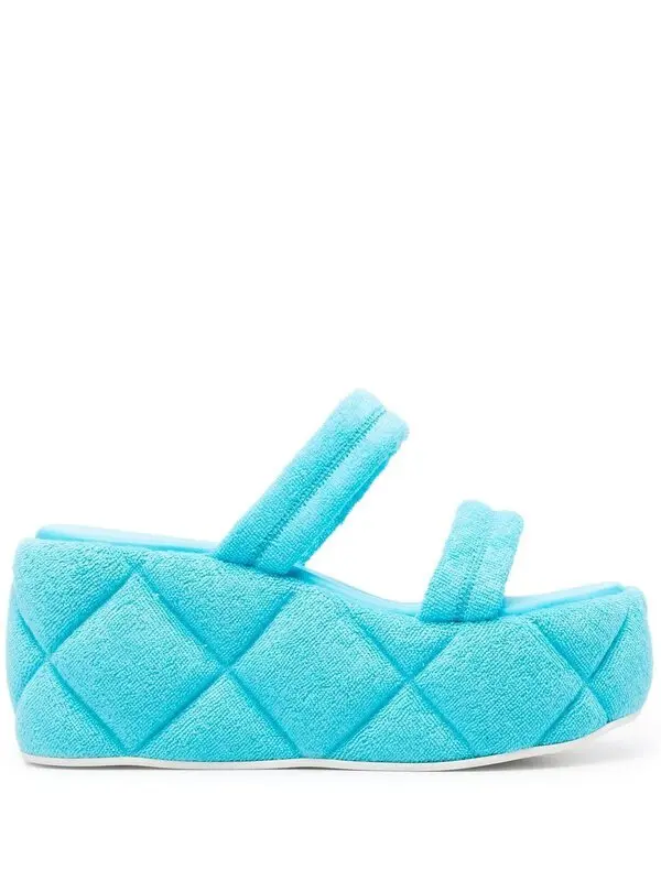 LE SILLA Quilted Platform Sandals