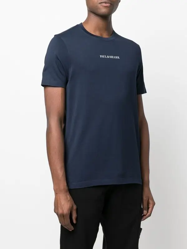 Paul & Shark Reflective-logo Organic Cotton T-shirt