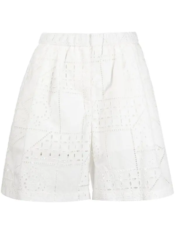 MSGM Perforated Cotton Shorts
