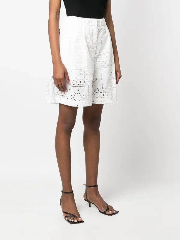 MSGM Perforated Cotton Shorts