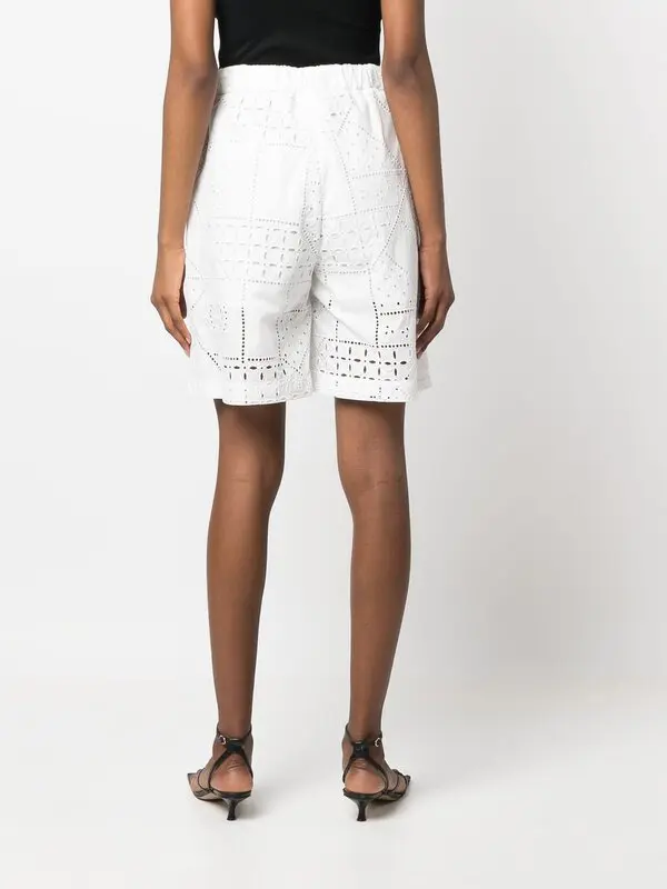 MSGM Perforated Cotton Shorts