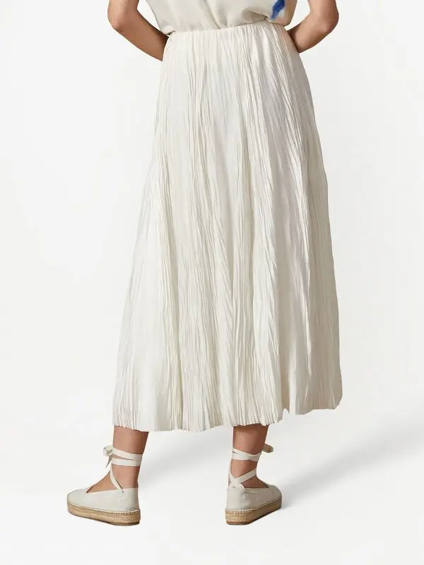 Ralph Lauren Pleated A-line Skirt - White