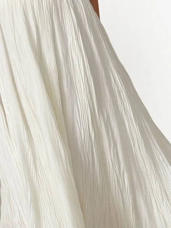 Ralph Lauren Pleated A-line Skirt - White