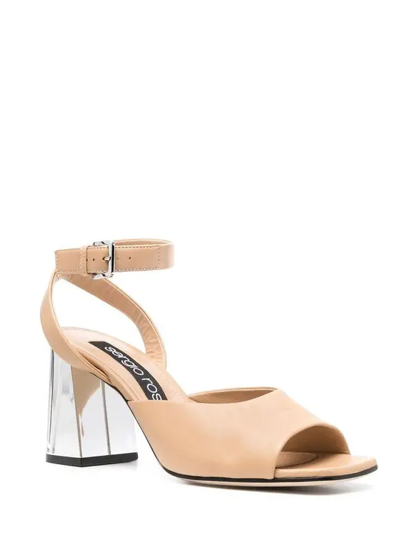 SERGIO ROSSI Metallic-heel Sandals