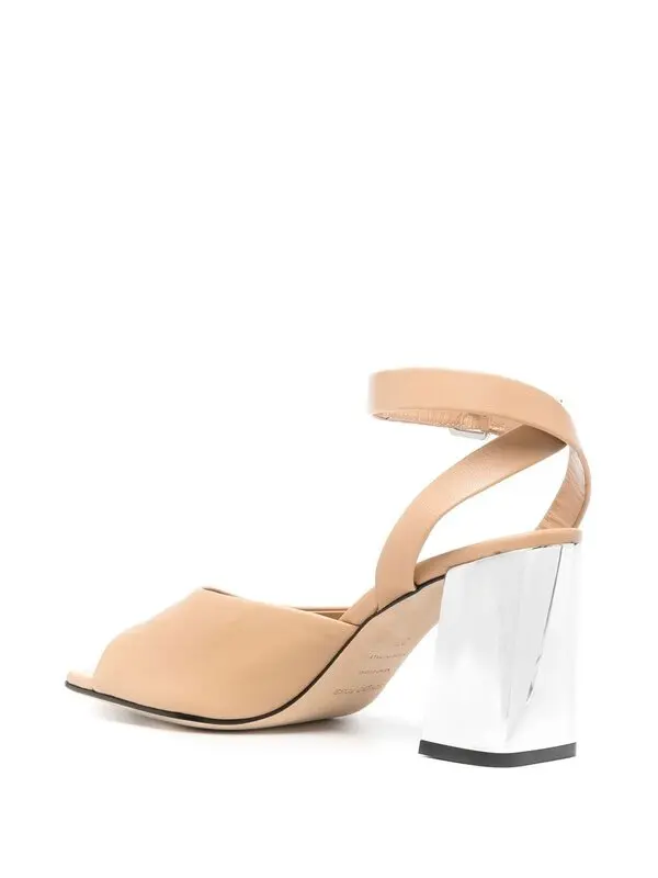 SERGIO ROSSI Metallic-heel Sandals