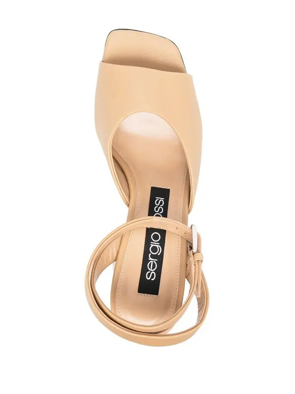 SERGIO ROSSI Metallic-heel Sandals