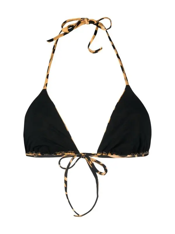 Dsquared2 Leopard-print Halterneck Bikini Top