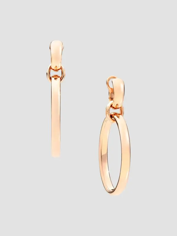 Pomellato Iconica 18k Drop Hoop Earrings