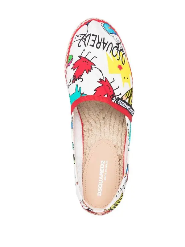 Dsquared2 Maple-leaf Logo-print Espadrilles