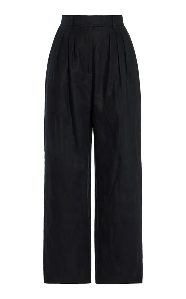Posse Lois Linen Trousers - Black