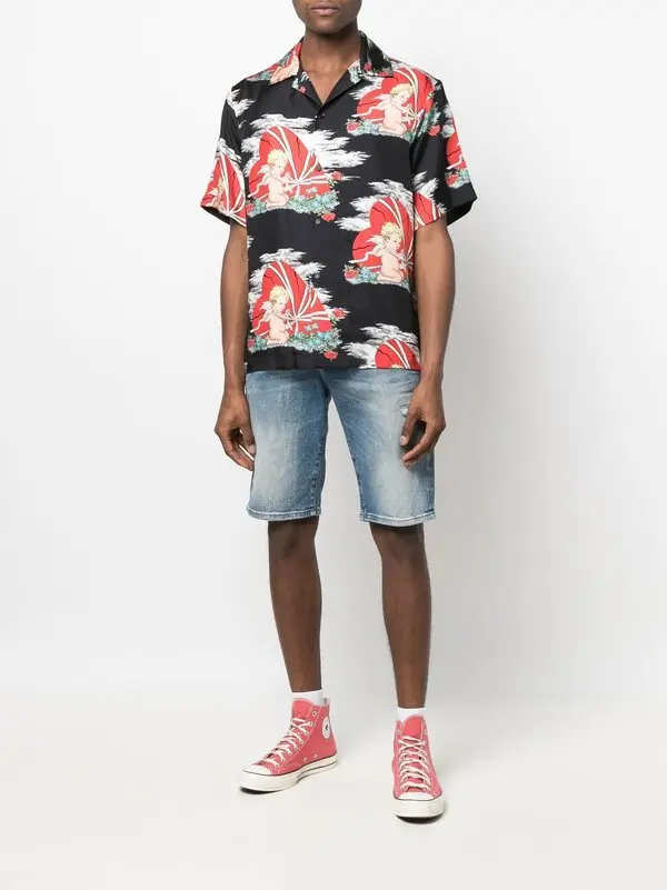 DIESEL® Distressed Straight-leg Denim Shorts