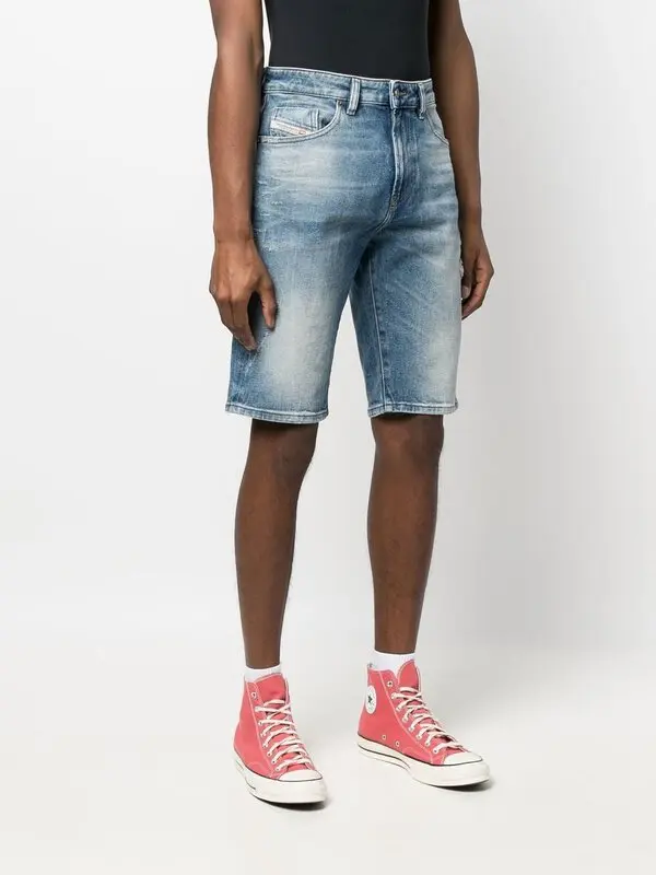 DIESEL® Distressed Straight-leg Denim Shorts
