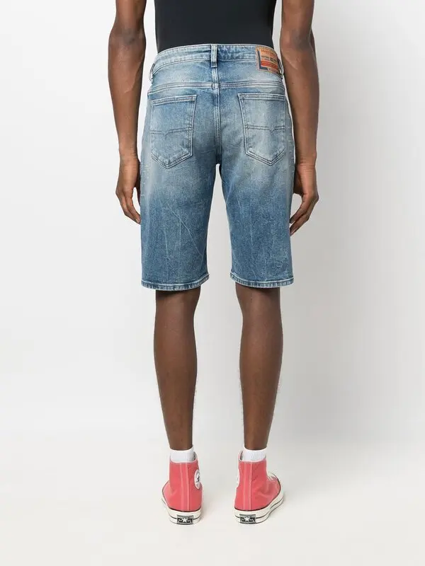 DIESEL® Distressed Straight-leg Denim Shorts