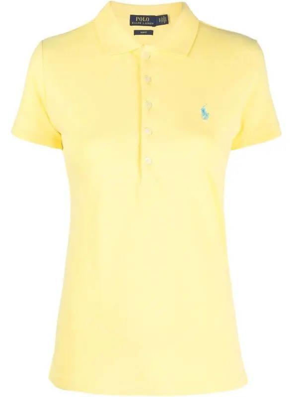 Polo Ralph Lauren Julie Logo-embroidered Polo Shirt - Yellow
