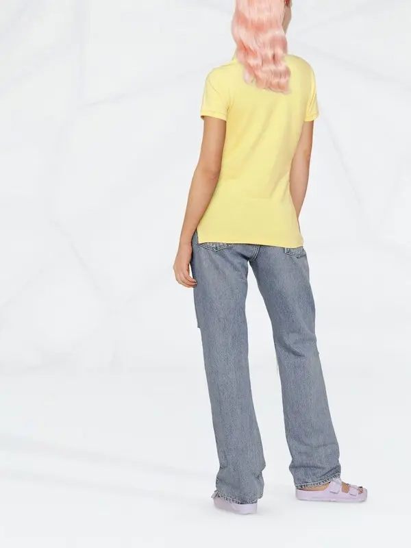 Polo Ralph Lauren Julie Logo-embroidered Polo Shirt - Yellow