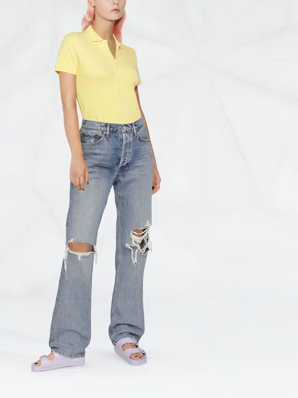 Polo Ralph Lauren Julie Logo-embroidered Polo Shirt - Yellow