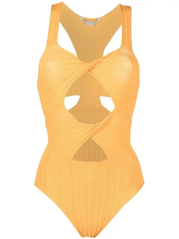 Stella McCartney Cut-out Knit Bodysuit - Orange