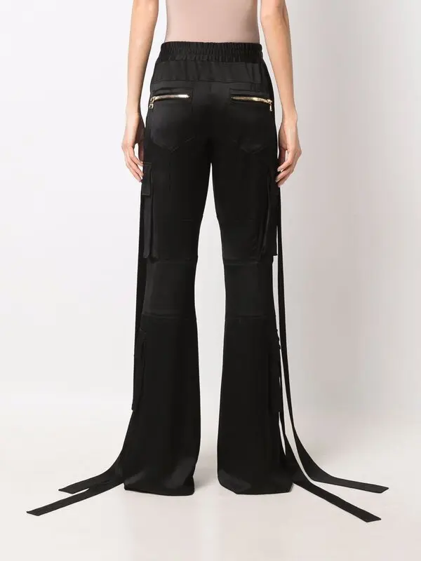 Balmain Satin Cargo Trousers