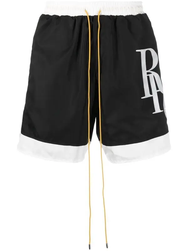 Rhude Logo-print Track Shorts - Black