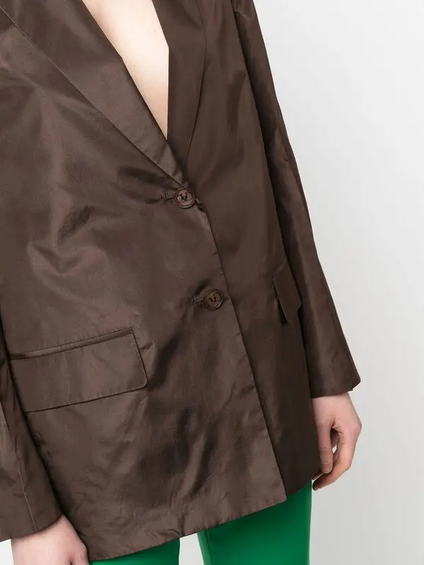 Valentino Garavani Crinkled Silk Single-breasted Blazer