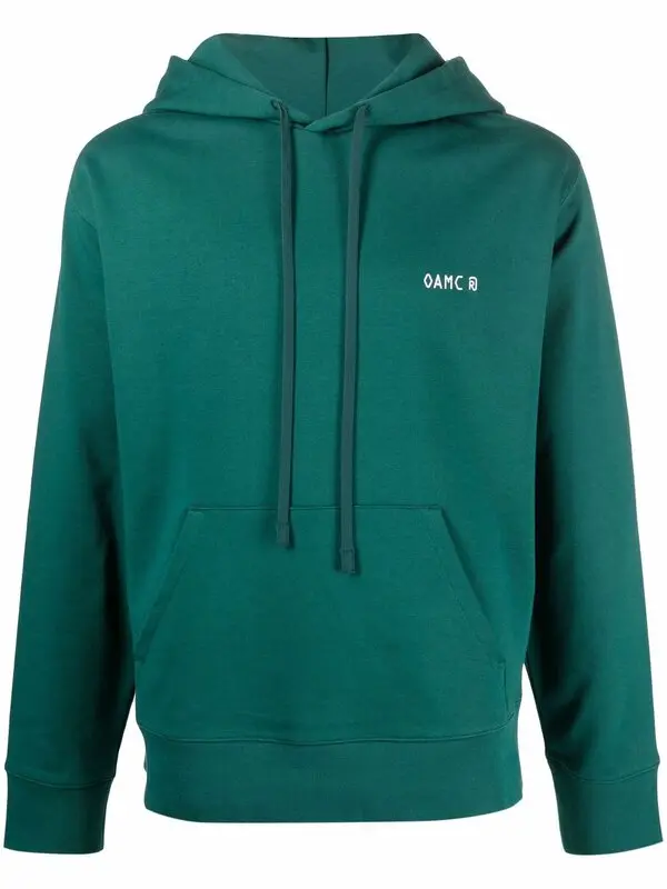 OAMC Logo-print Hoodie - Green